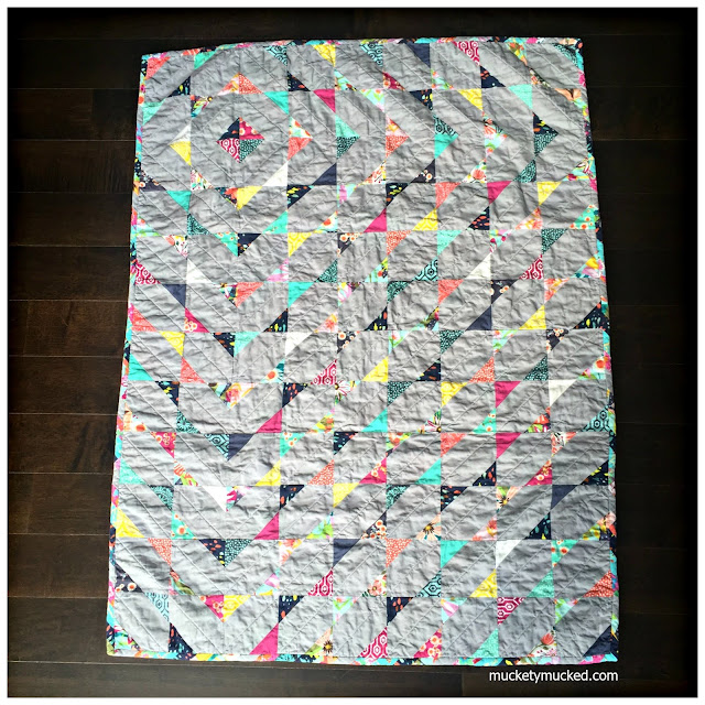 Muckety Mucked: Sewing Reveal: Modern Scrappy Baby Quilt & Link to Free ...