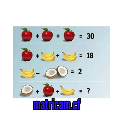 THREE FRUITS MATHS QUESTIONS AND ANSWERS THAT WILL BLOW YOUR MIND.