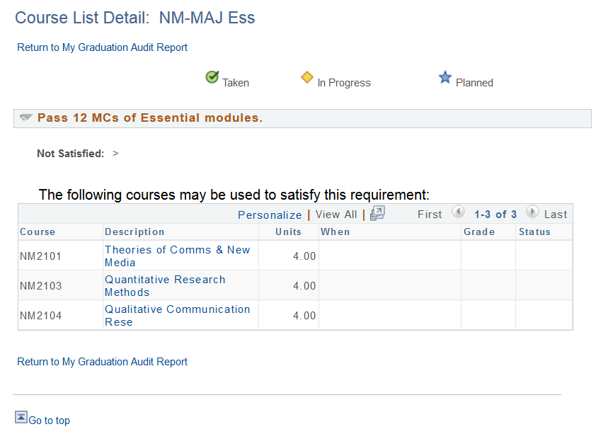 Jonathan's Junkyard: New NUS EduRec Academic Advisement system