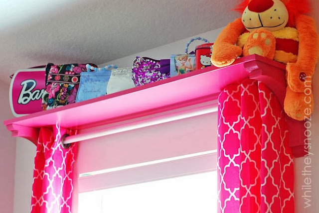 While They Snooze: Easy Curtain Shelf