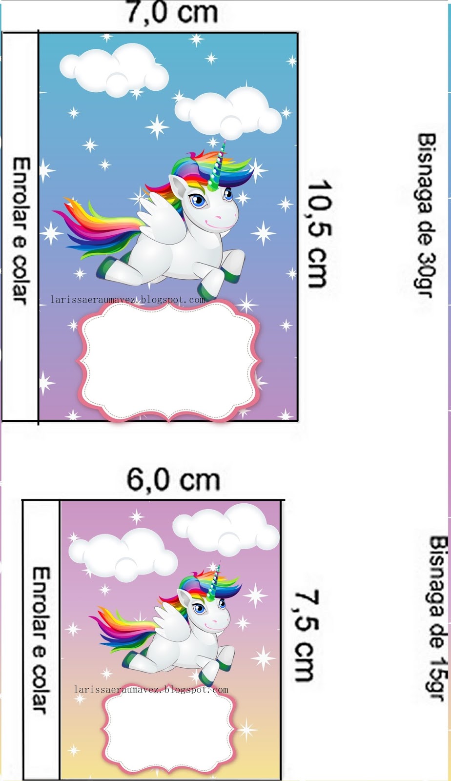 Larissa Era Uma Vez: Kit Digital Grátis para imprimir - Unicórnio parte 1