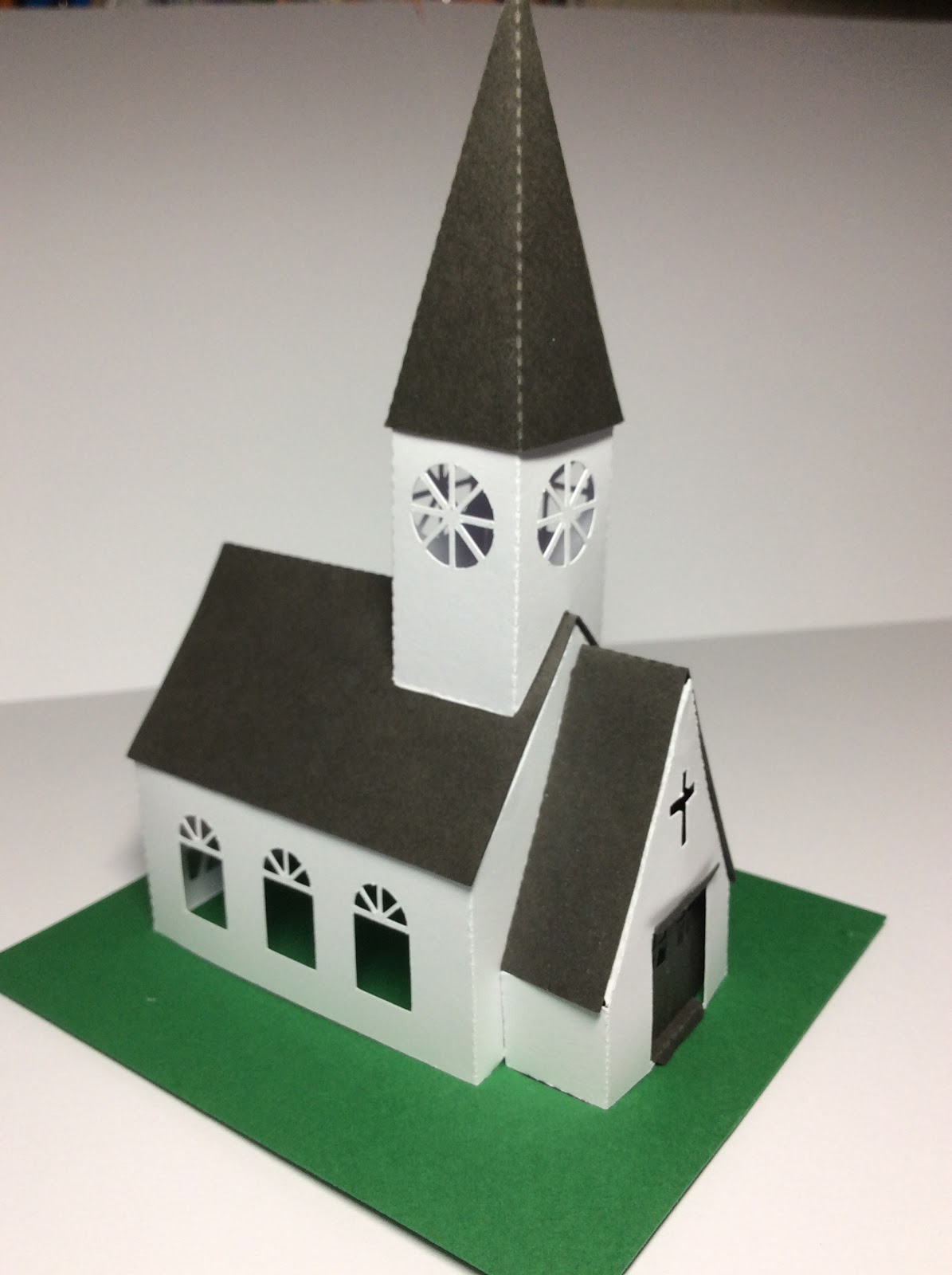 Papercrafts and other fun things: Miniature House #9 - Church with a ...