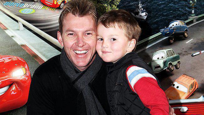 Just Cricket: Brett Lee with his son