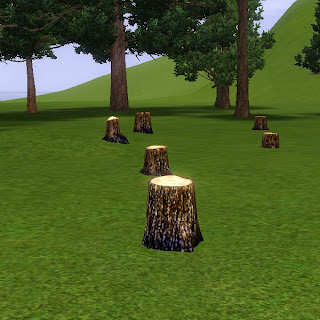 Simming in Magnificent Style: Wood cutter 4. tree stump 2 for CAW