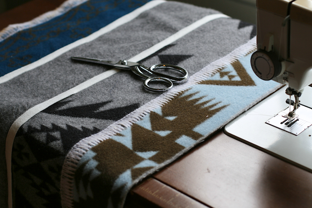 Habit of Art: Making a blanket from Pendelton scraps