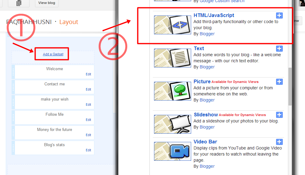 Faqihah Husni : Tutorial: Letak gambar di sidebar