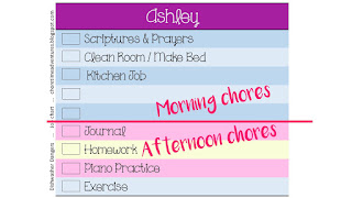 Our Family's Chore-time Adventures: Chore Charts