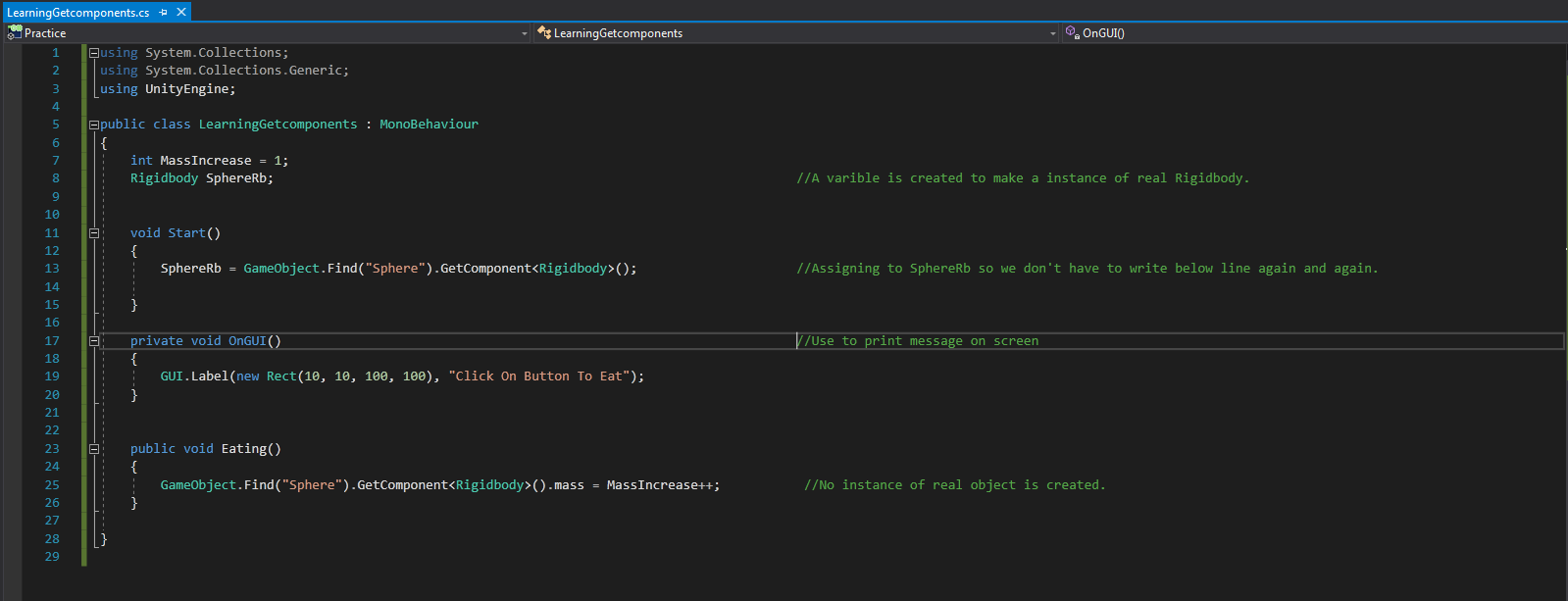GetComponent Properties