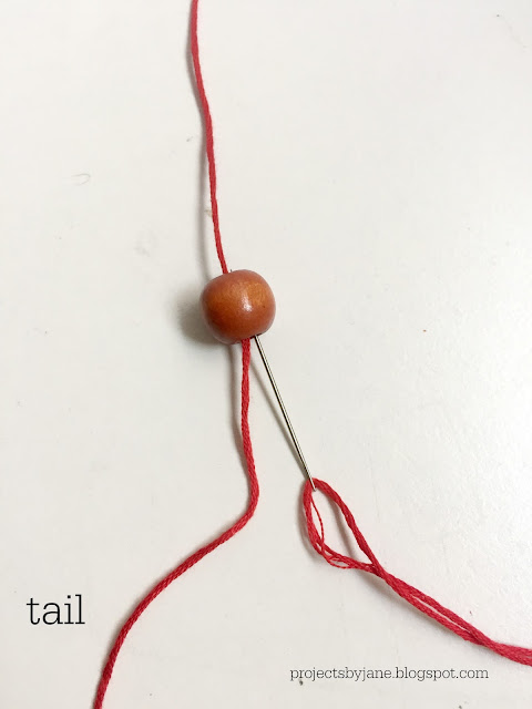 How to wrap a bead with thread | Projects by Jane