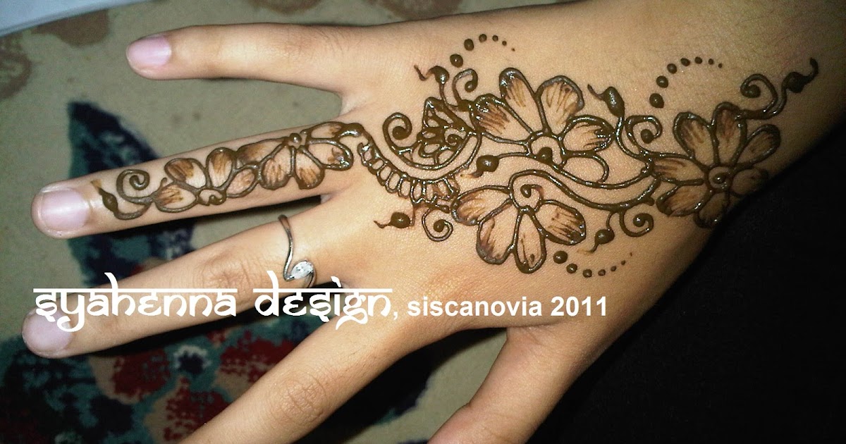 Gambar Henna Bunga Simple