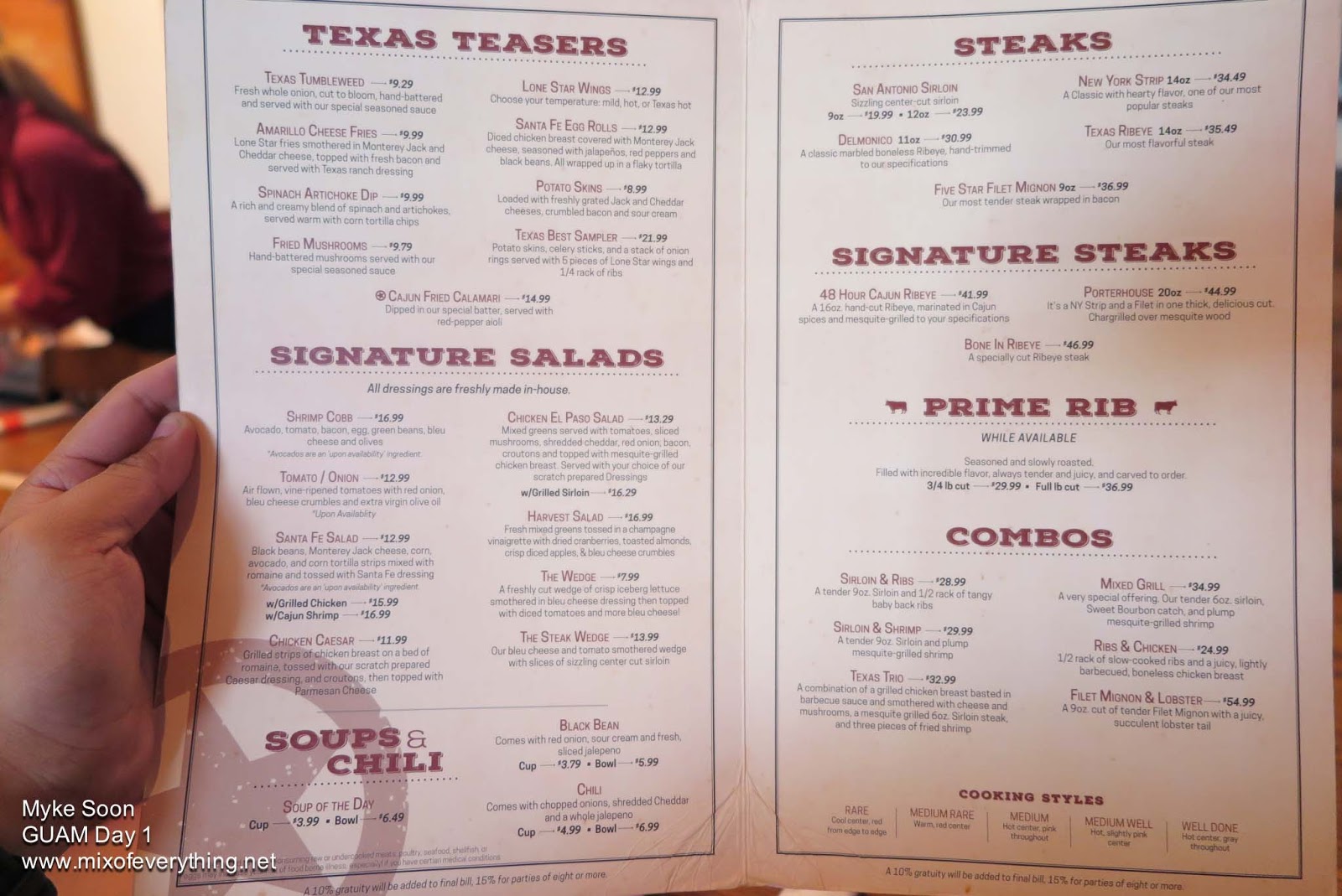 Lone Star Steakhouse Menu - soothwos