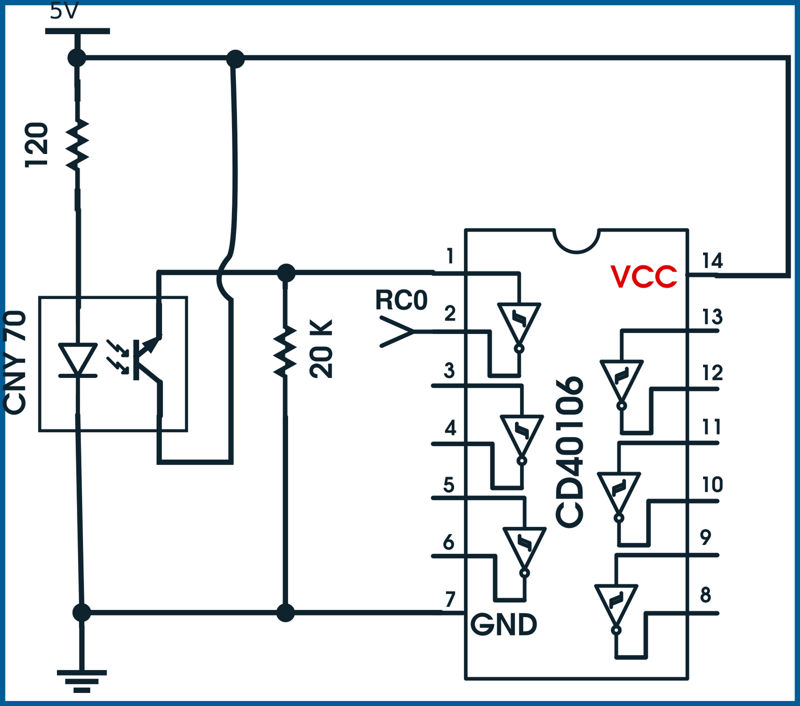 Electrónica Y Programación: CNY70 con Pinguino
