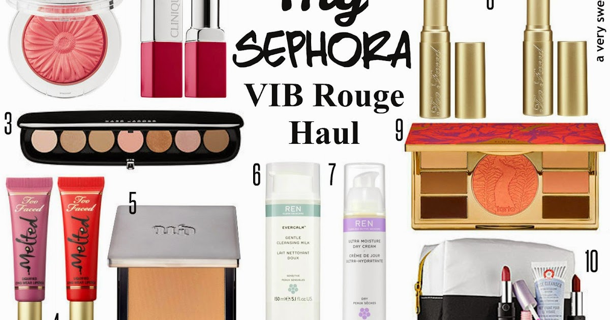 My Sephora VIB Rouge Haul & Vistaprint Blog Cards | A Very Sweet Blog