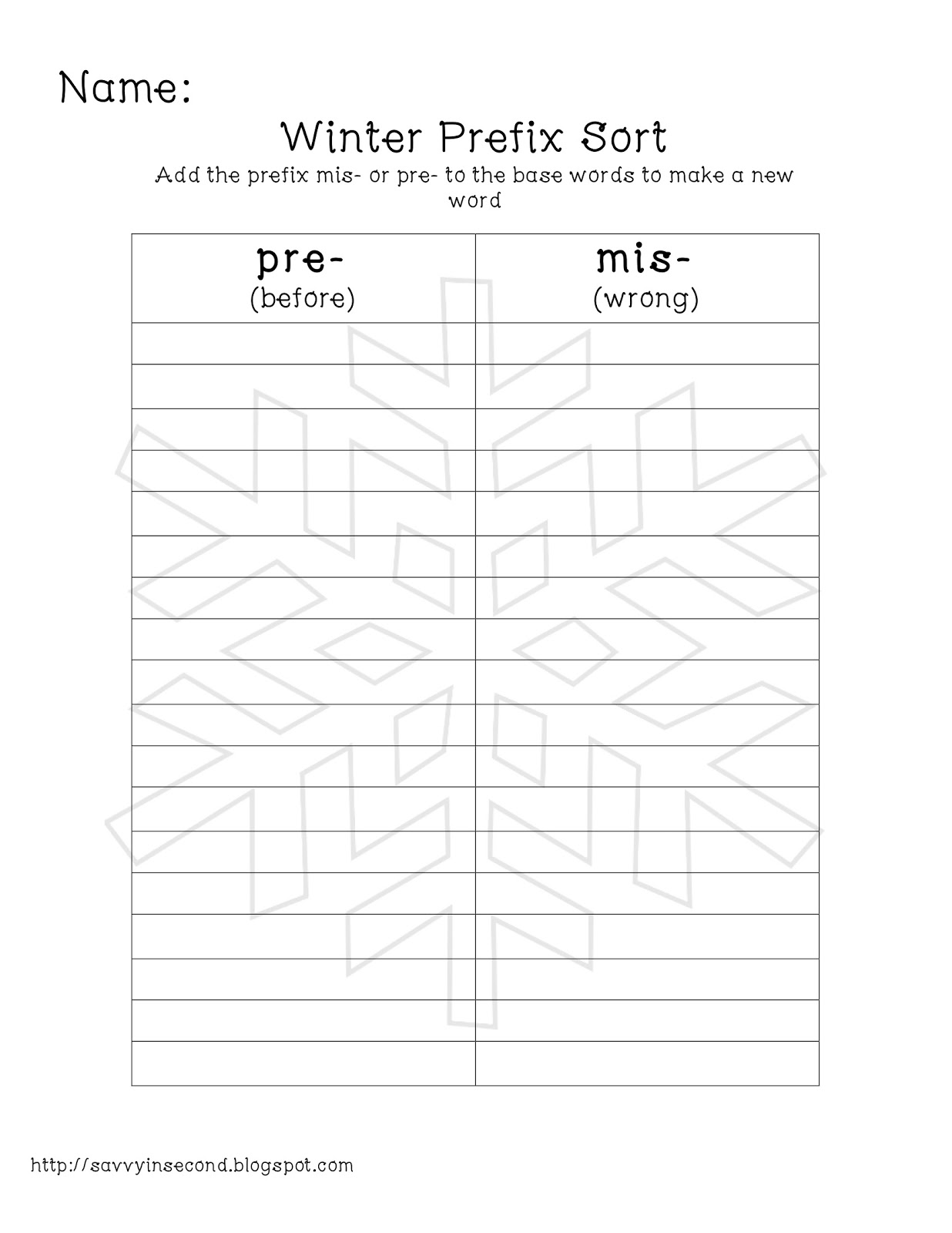 Savvy in Second: Winter Literacy Centers