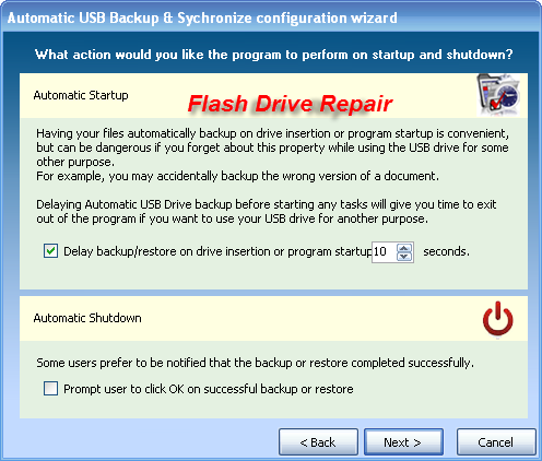 How to automatically backup usb flash drive ? - Flash Drive Repair