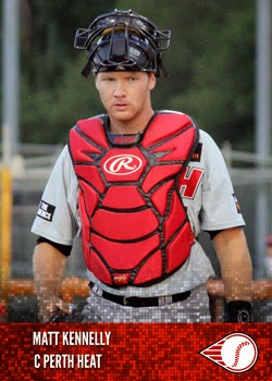 Australian Custom Baseball Cards: Matt Kennelly - 2013-14 Perth Heat