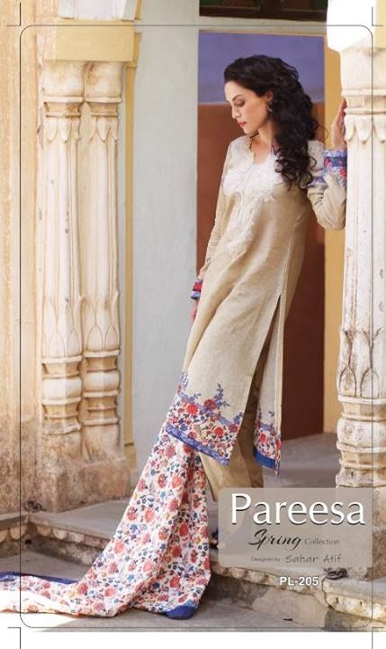 Pareesa Lawn 2014 | Pareesa Spring Collection 2014 at ChenOne by Sahar ...