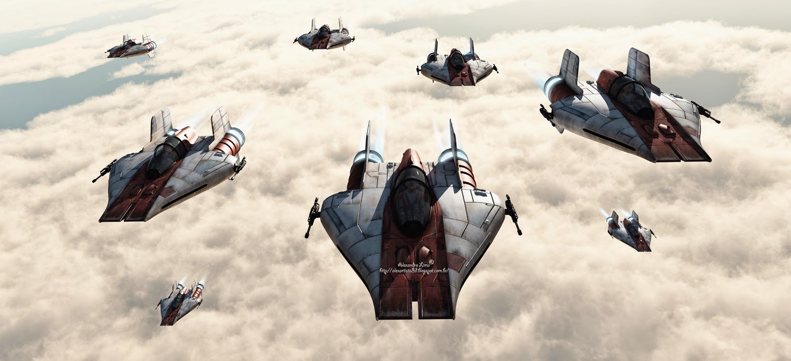 Alex Artista 3D: Arte Digital Star Wars A Wing