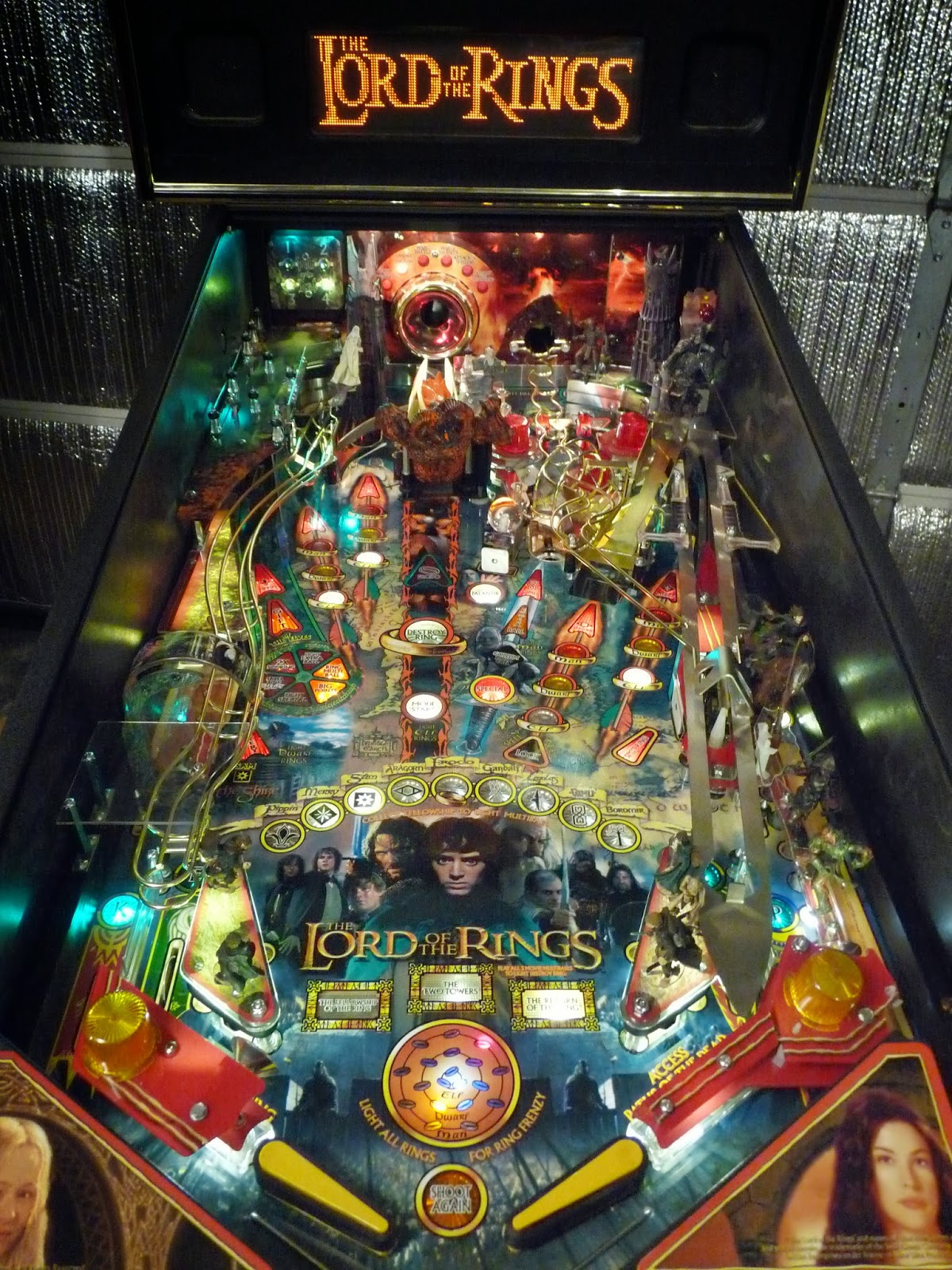Lord Of The Rings Pinball Playfield