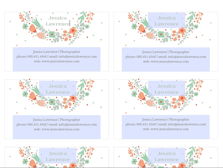 Free Printable Business Cards - Business Card Tips