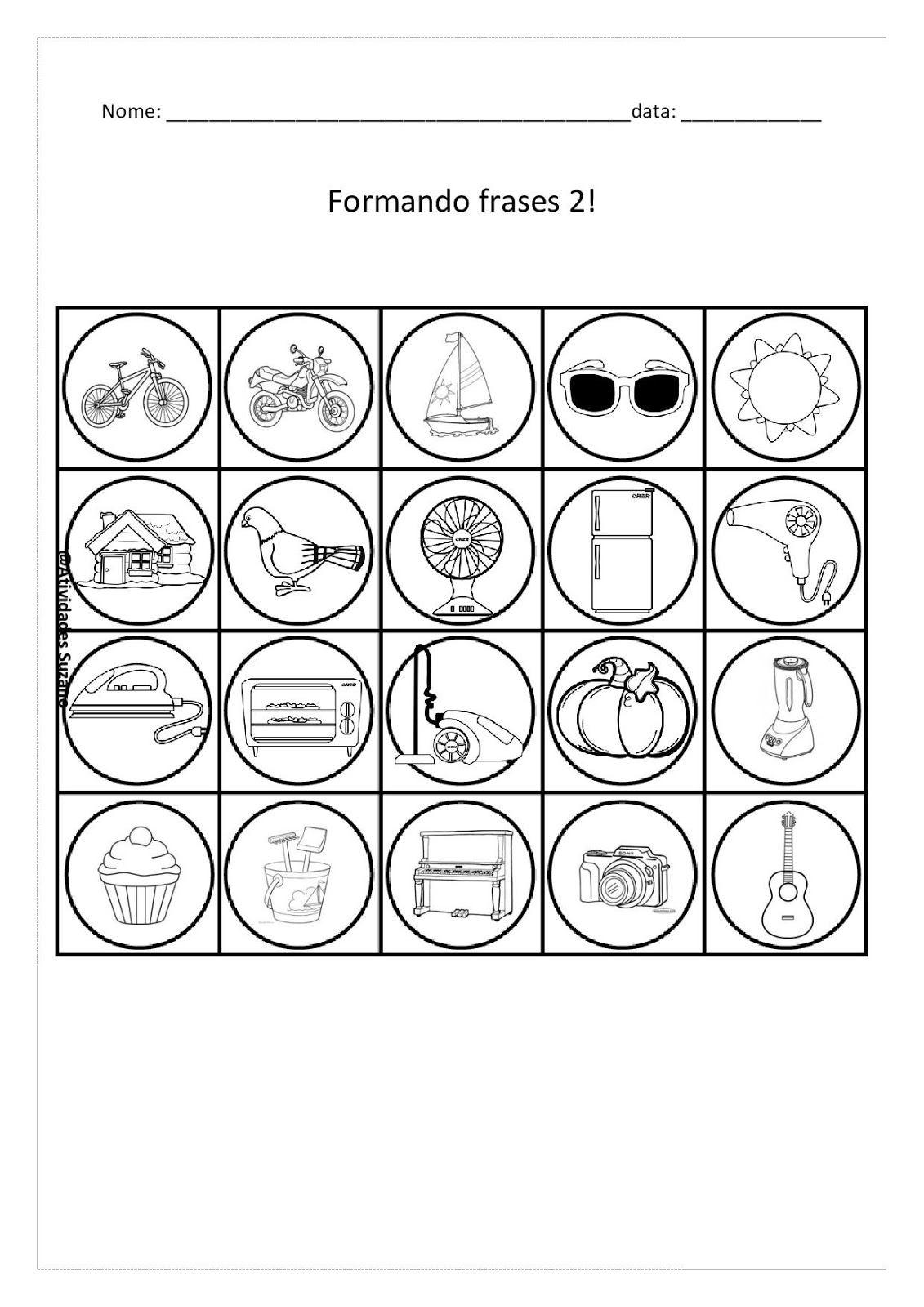 Atividades para Imprimir - Formando Frases - SÓ ESCOLA