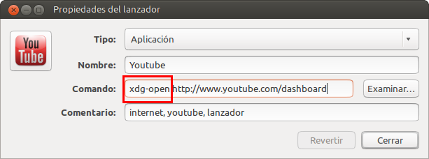 UnaDe25: Software Linux: Create Launcher