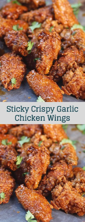 Sticky Crispy Garlic Chicken Wings | Nova Tasty Recipes
