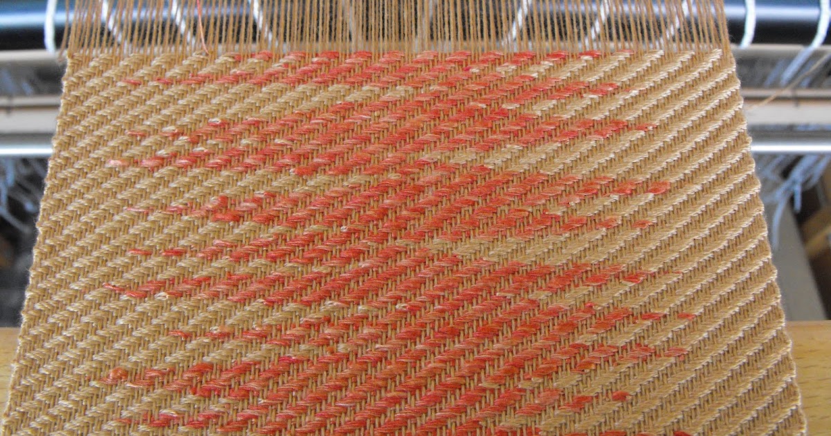 Dust Bunnies Under My Loom: Clasped Weft with 8 Shaft Undulating Twill