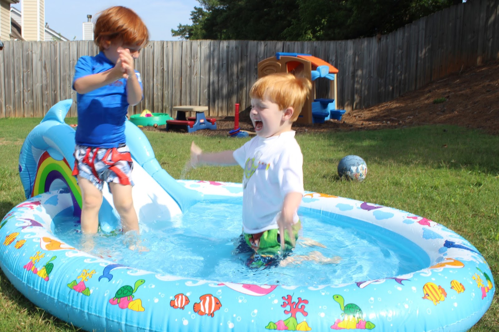 Backyard Pool Time - Redhead Baby Mama | Atlanta Blogger
