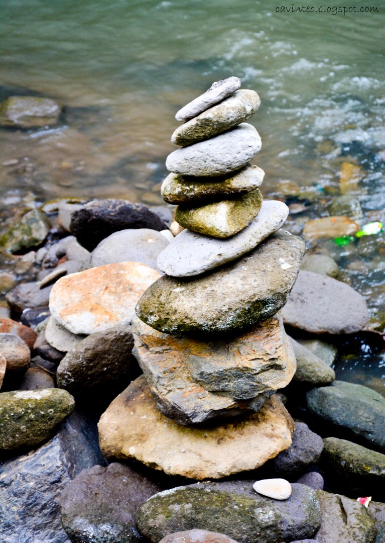 Entree Kibbles: Stacked Up Stones at Tegenungan Waterfall on Bali ...