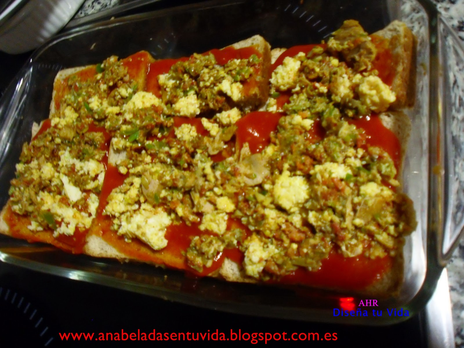 Anabeladas .: RECETA: PASTEL DE PAN BIMBO con verduras y langostinos