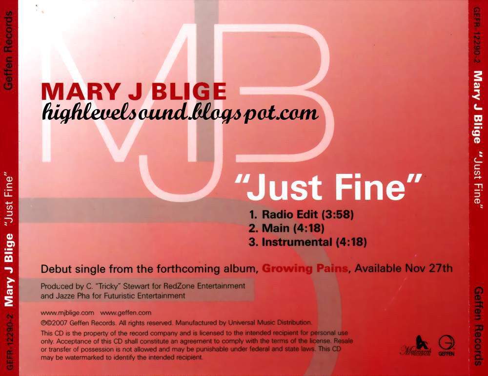 highest level of music: Mary J. Blige - Just Fine-(Promo_CDS)-2007-hlm