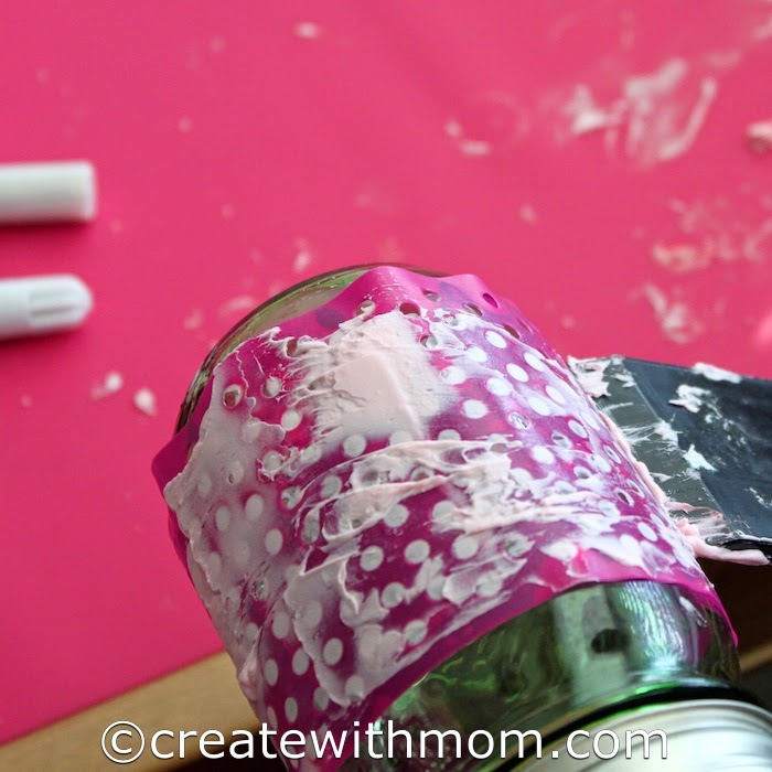 Create With Mom: Decorating a Jar with Collage Clay and Collage Drizzle ...