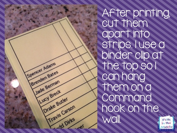 Bright Idea - Assignment Cover Slips | Fifth in the Middle