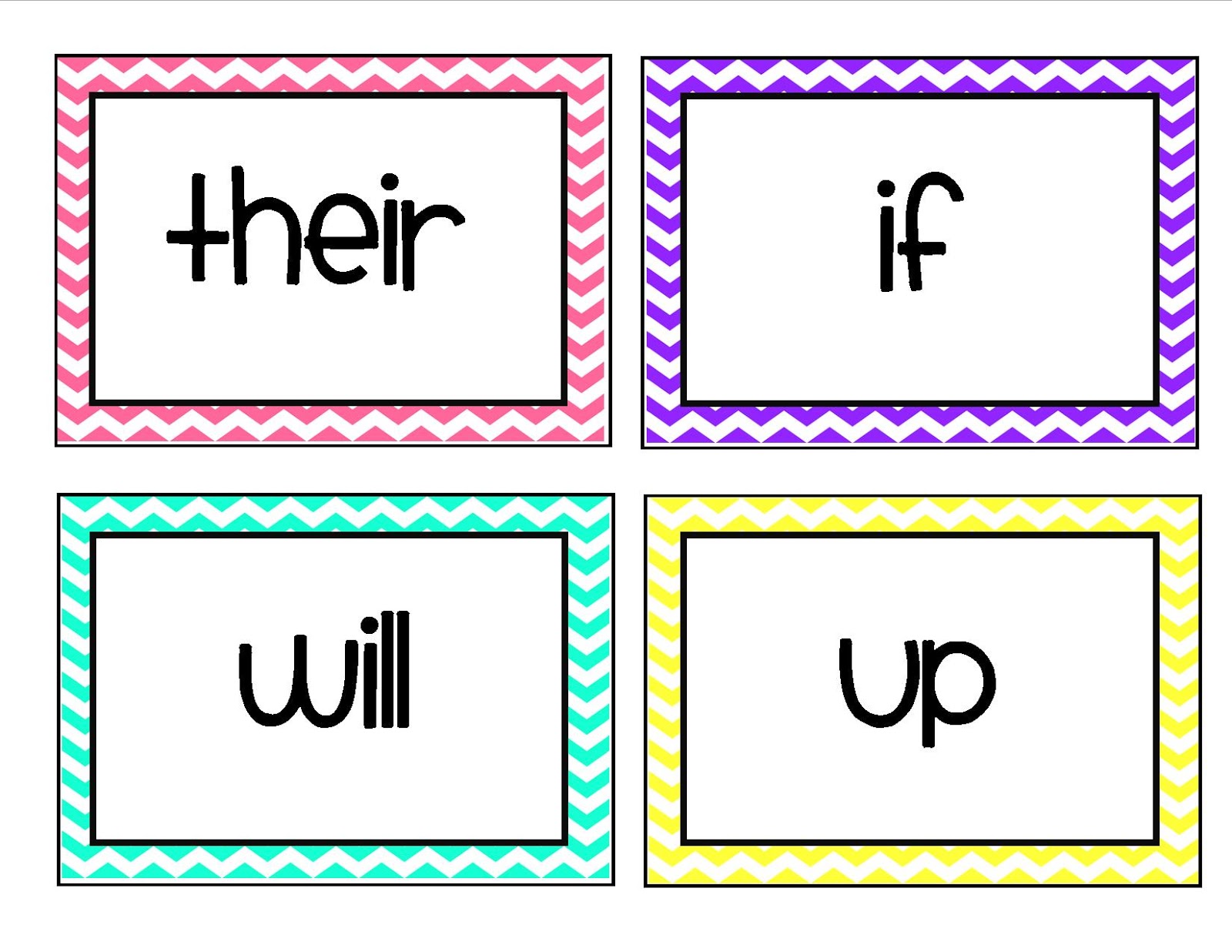 Learning in Room 203: Word Wall Cards!