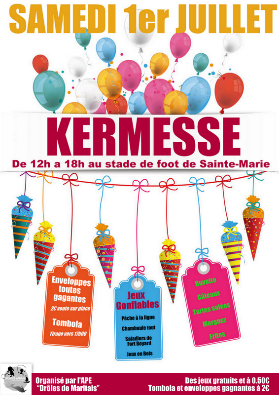 APE "Drôles de Maritais": AFFICHE KERMESSE