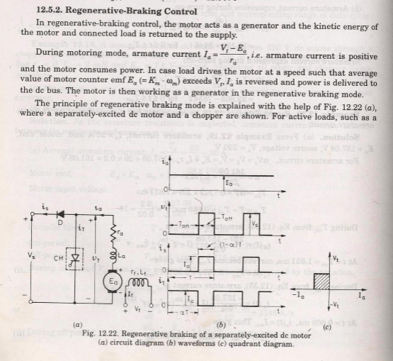 Chopper drives-Power or motoring control and regenerative-braking control