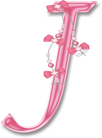 Abecedario Rosa con Lazos. Pink Alphabets with Bows. - Oh my Alfabetos!