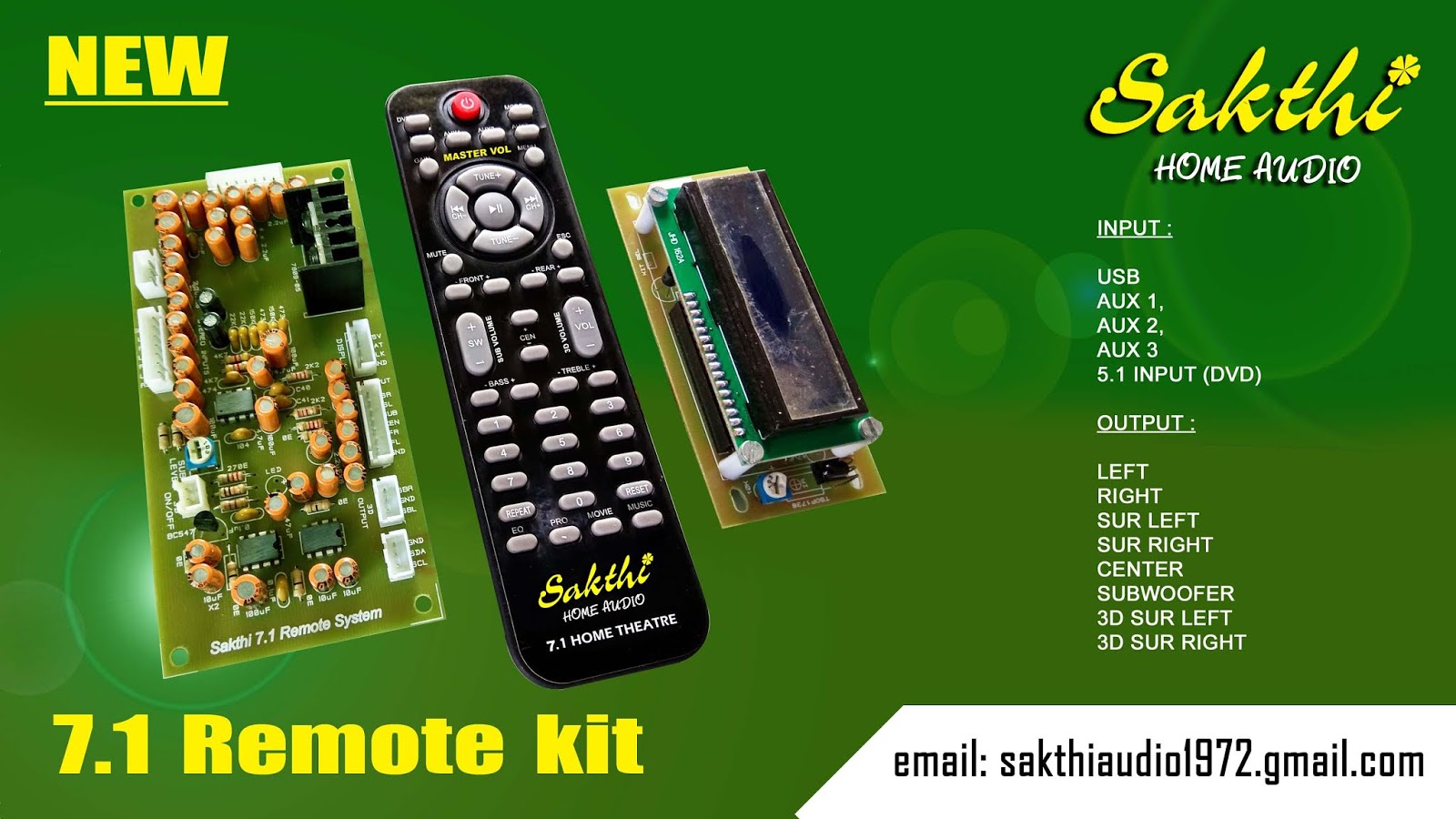 SAKTHI AUDIO CHENNAI SALEM: 7.1 REMOTE KIT