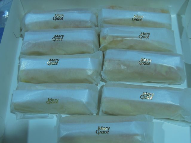 In Pinay's Tummy: "PASALUBONG" FROM MANILA: MARY GRACE CHEESE ROLLS