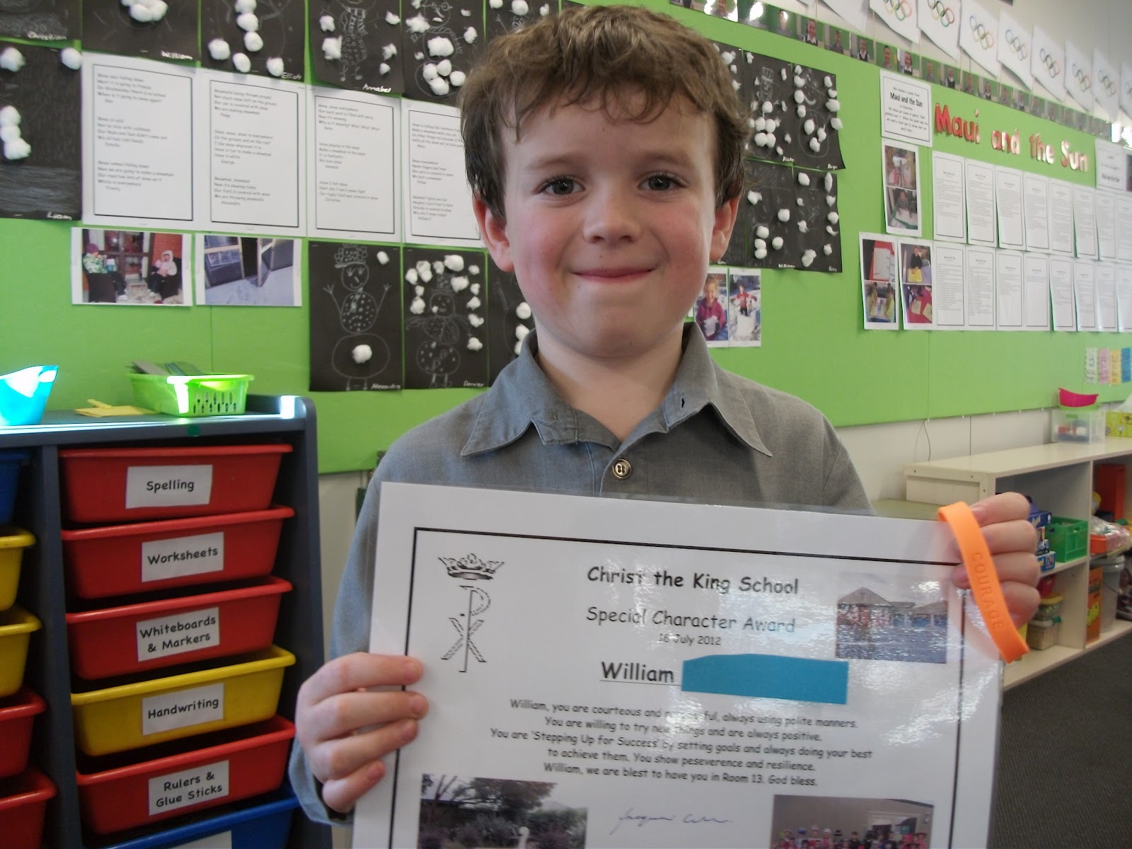 Room 13 at Christ the King School: Term 3 Week 1 Assembly Certificate