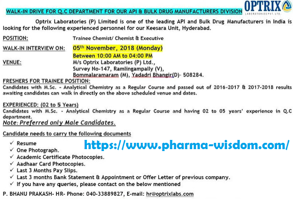 Pharma wisdom 2018 Latest Jobs November 2018 Check Here - Pharma Wisdom