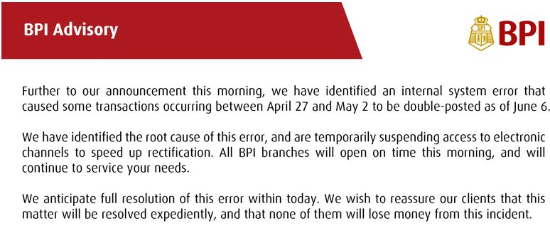 (UPDATED) Bank of the Philippine Islands (BPI) Accounts "Hacked ...
