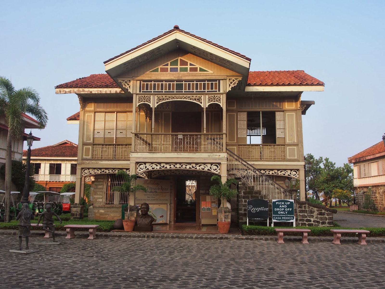Splash of Yellow: Old houses at Las Casas Filipinas de Acuzar in Bataan