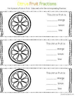 Fruity Fraction Fun with Free Printable | School Time Snippets