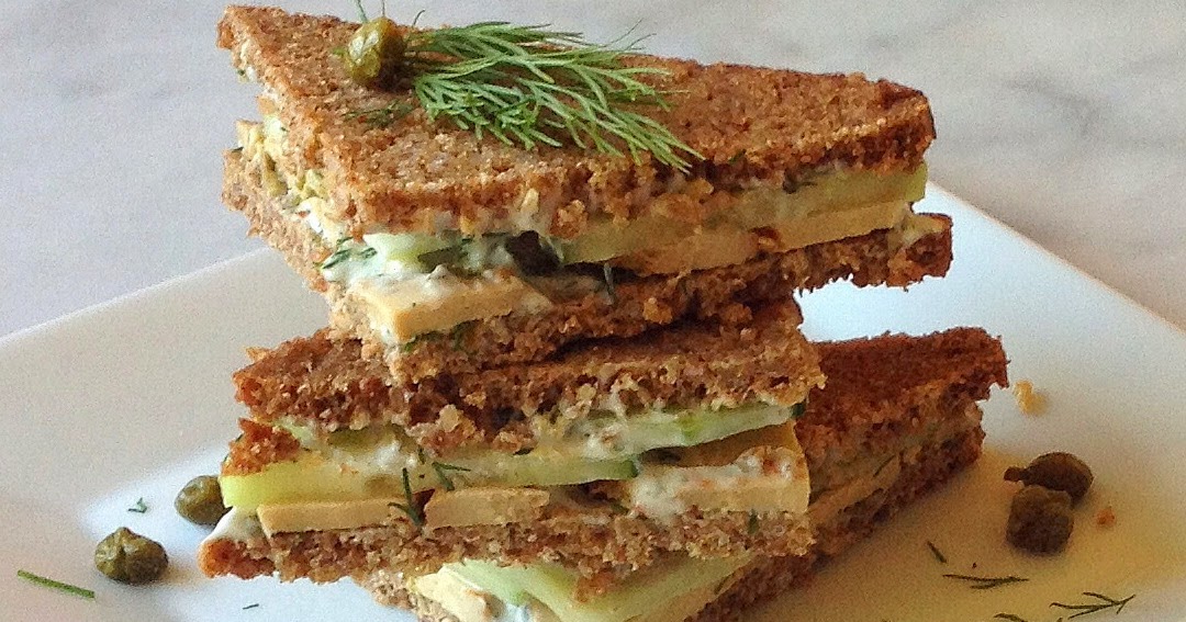 Smoked Tofu and Cucumber-Dill Tea Sandwiches | Leafy Greens and Me