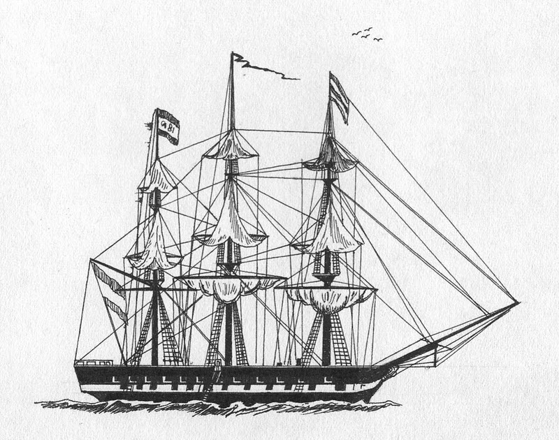 WARSHIPSRESEARCH: Dutch frigate ship Baron van der Capellen 1819->1837