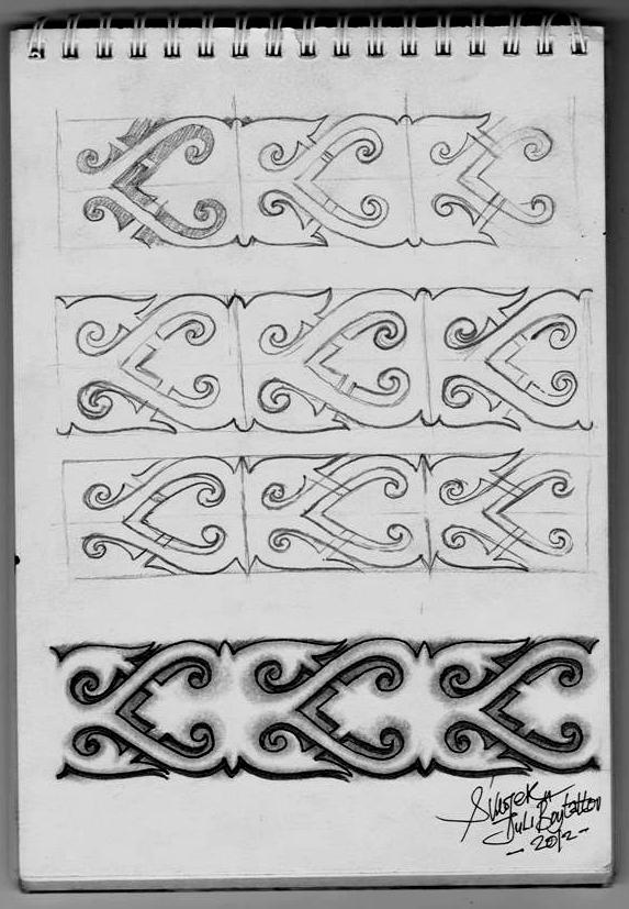 Sylvester Juli Artworks: Simpai ( Base on 'Iban Basic Design-Augustine ...