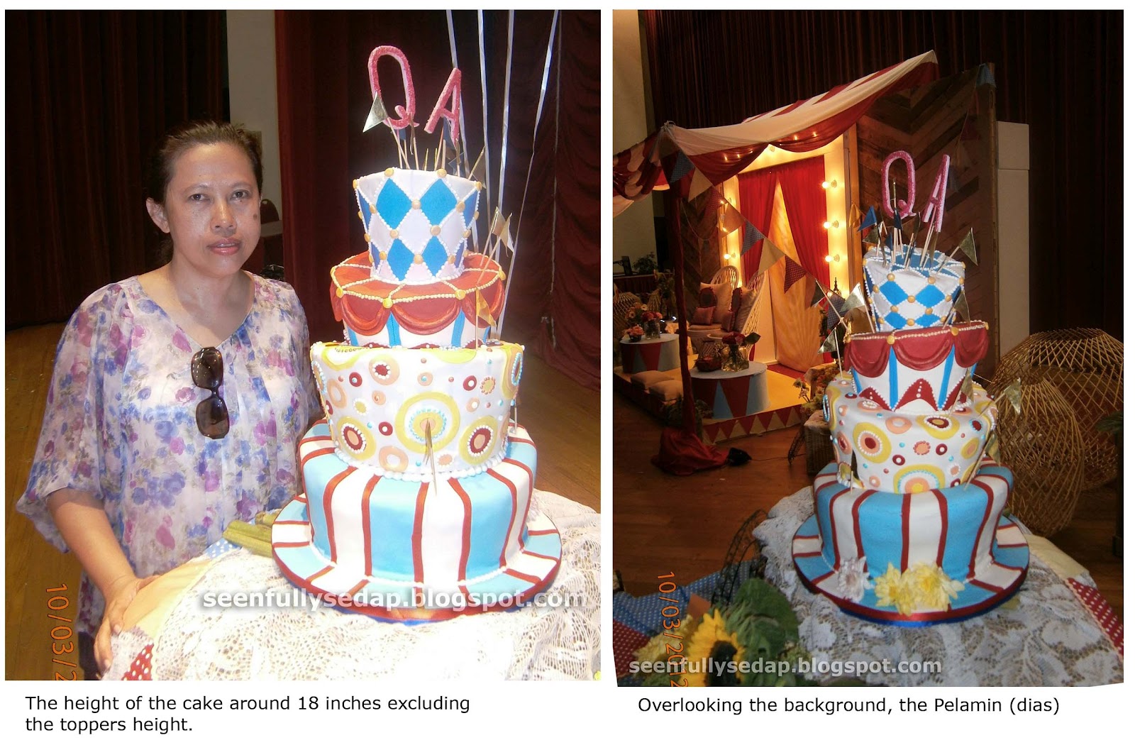 Seenfully Sedap: Topsy Turvy , Wedding Cake - Carnival Theme