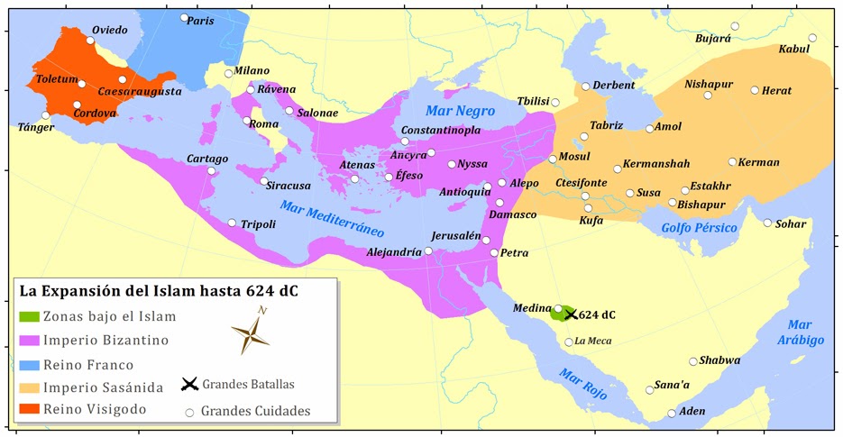 Clases de Ciencias Sociales: Mapas del Islam